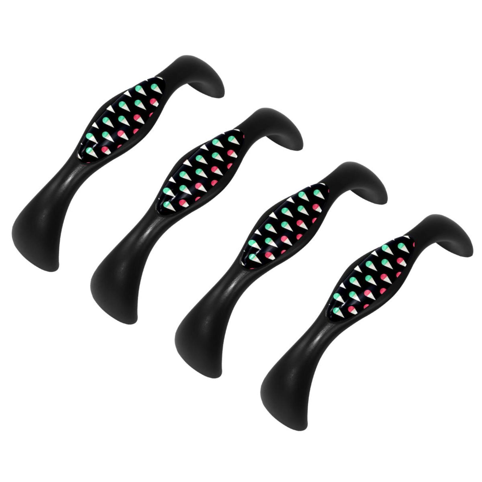 4PCS Ice Cream Arched Drawer Pulls Crystal Glass White Knobs with ...