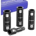4PCS Impact Socket Set 1/2" Drive, Lug Nut Socket Set, Wheel Socket Set ...