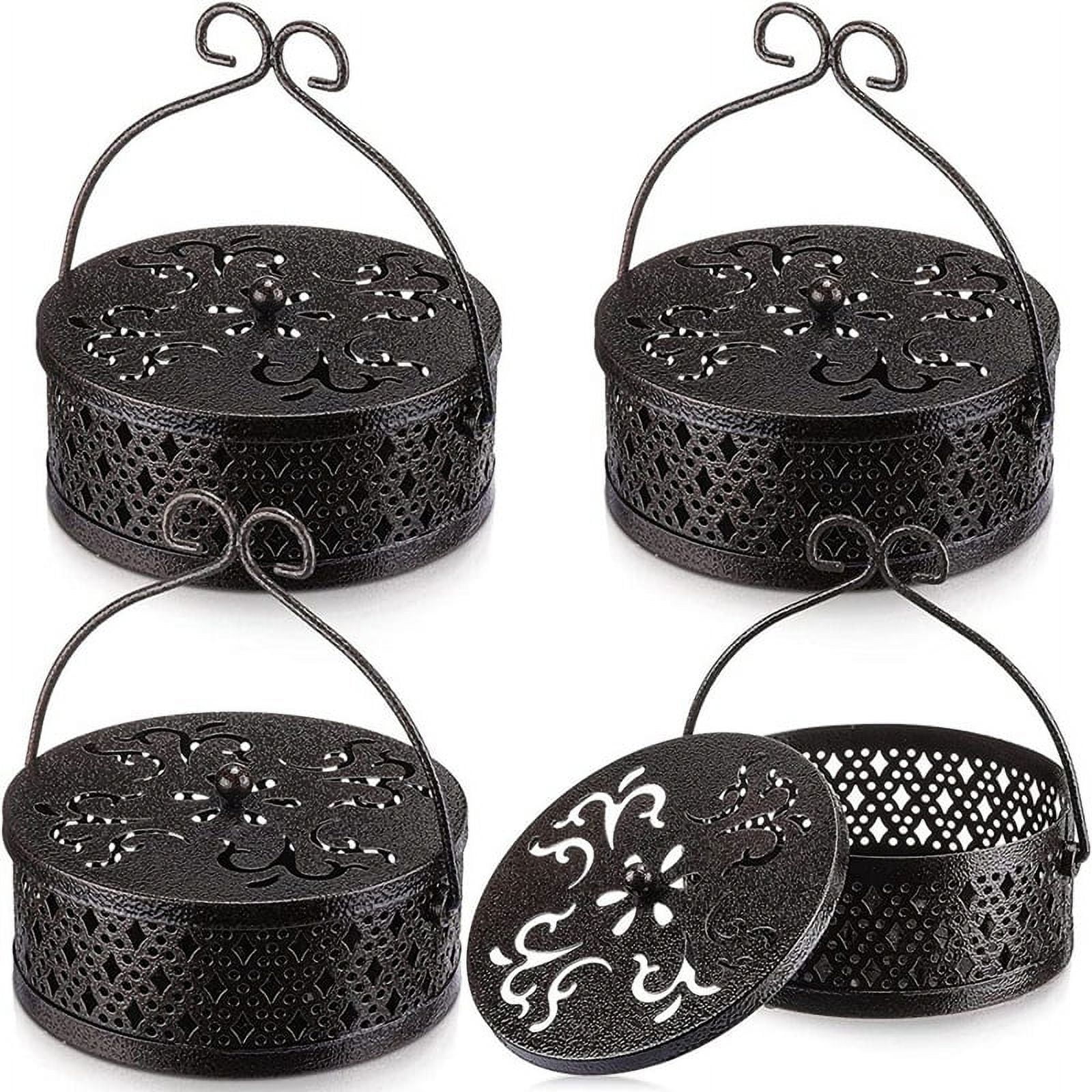 4PCS Incense Coil Holder Bronze Retro Portable Hanging Incense Burner ...