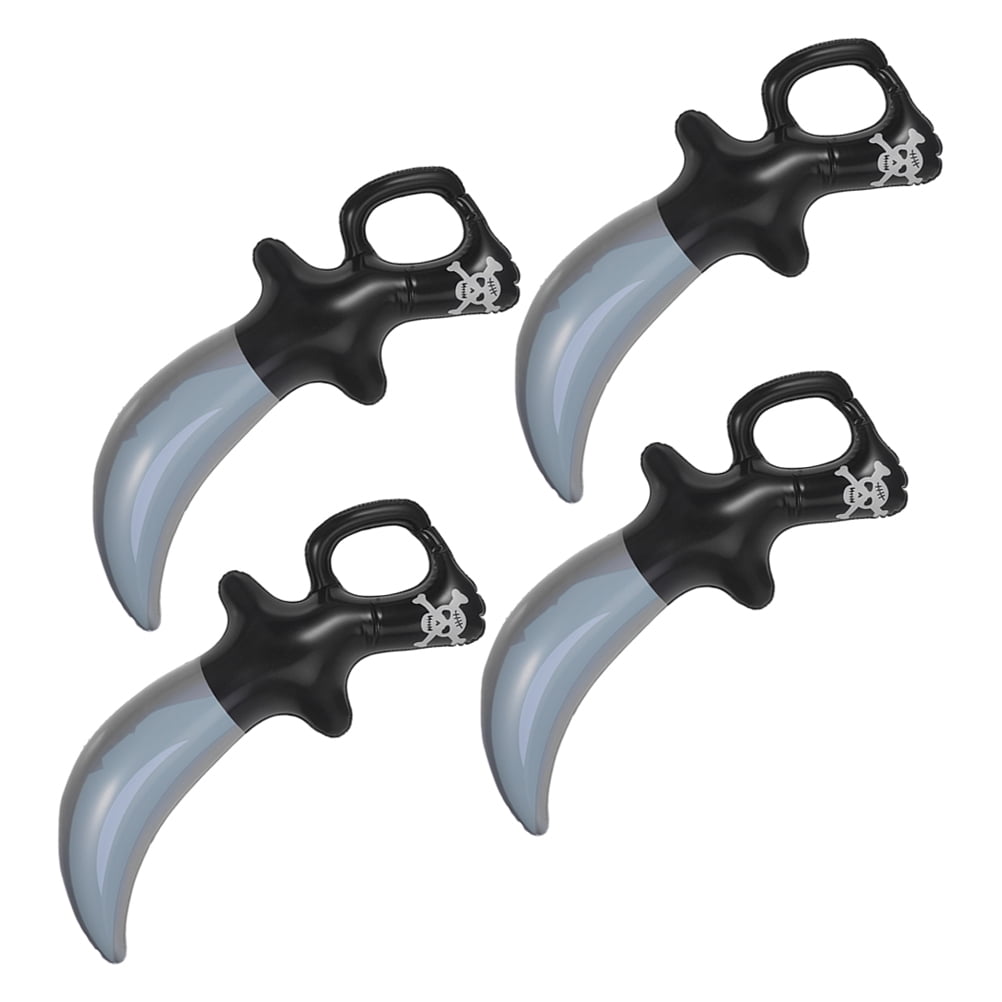 4PCS Inflatable Pirate Sword Realistic Sword Balloons Toy Props Kids ...