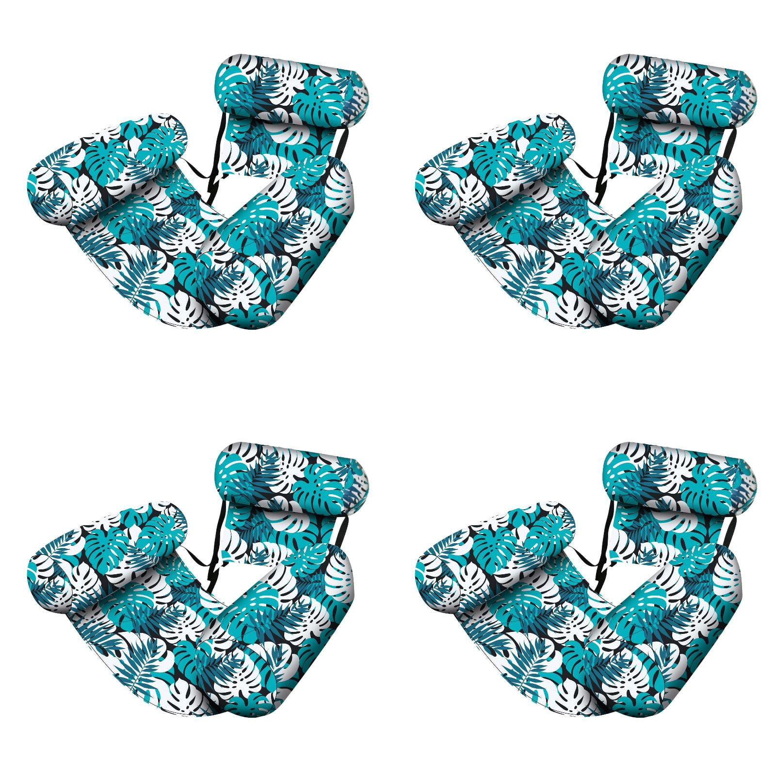 4PCS Inflatable Pool Floats Chair Adult, Heavy Duty Floating Chair for ...