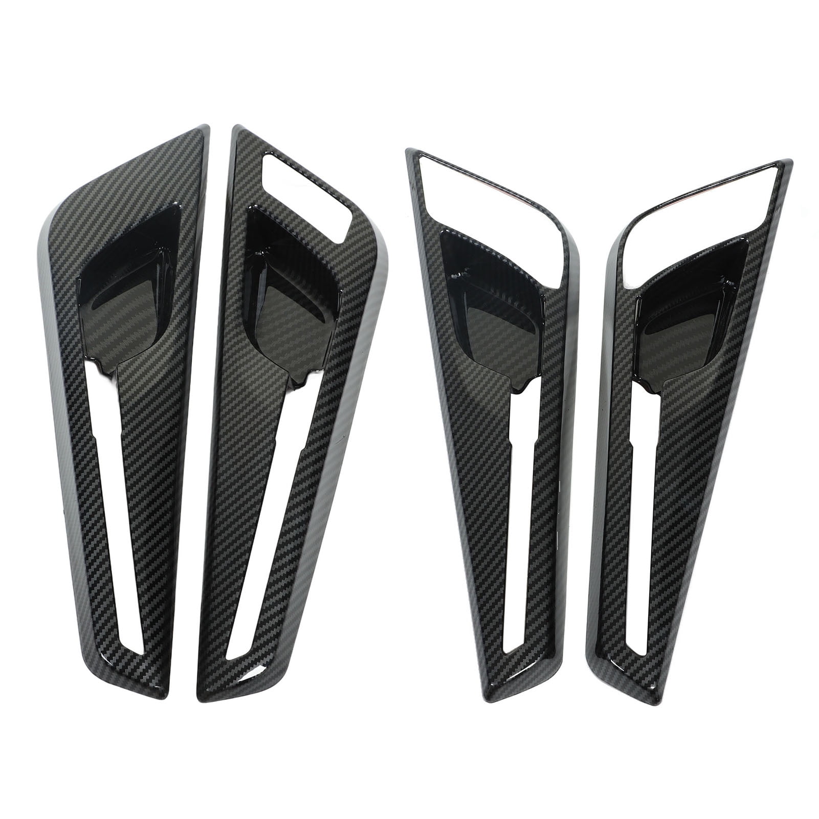 4PCS Interior Trim Upgrade Carbon Fiber Styled Door Handle Bowl Covers ...