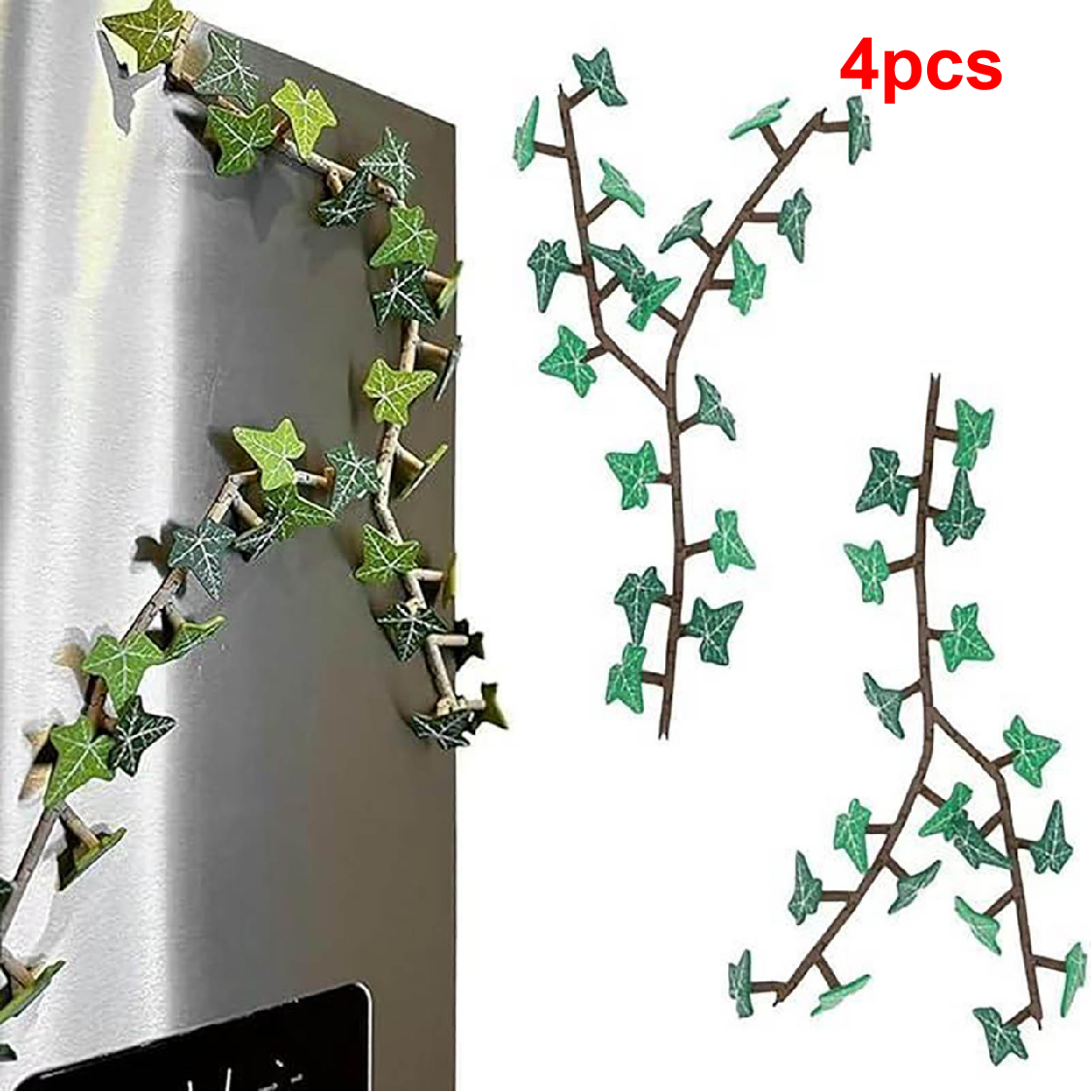 4PCS Ivy Fridge Magnet Set with Articulating Stems - 3D Printed ...