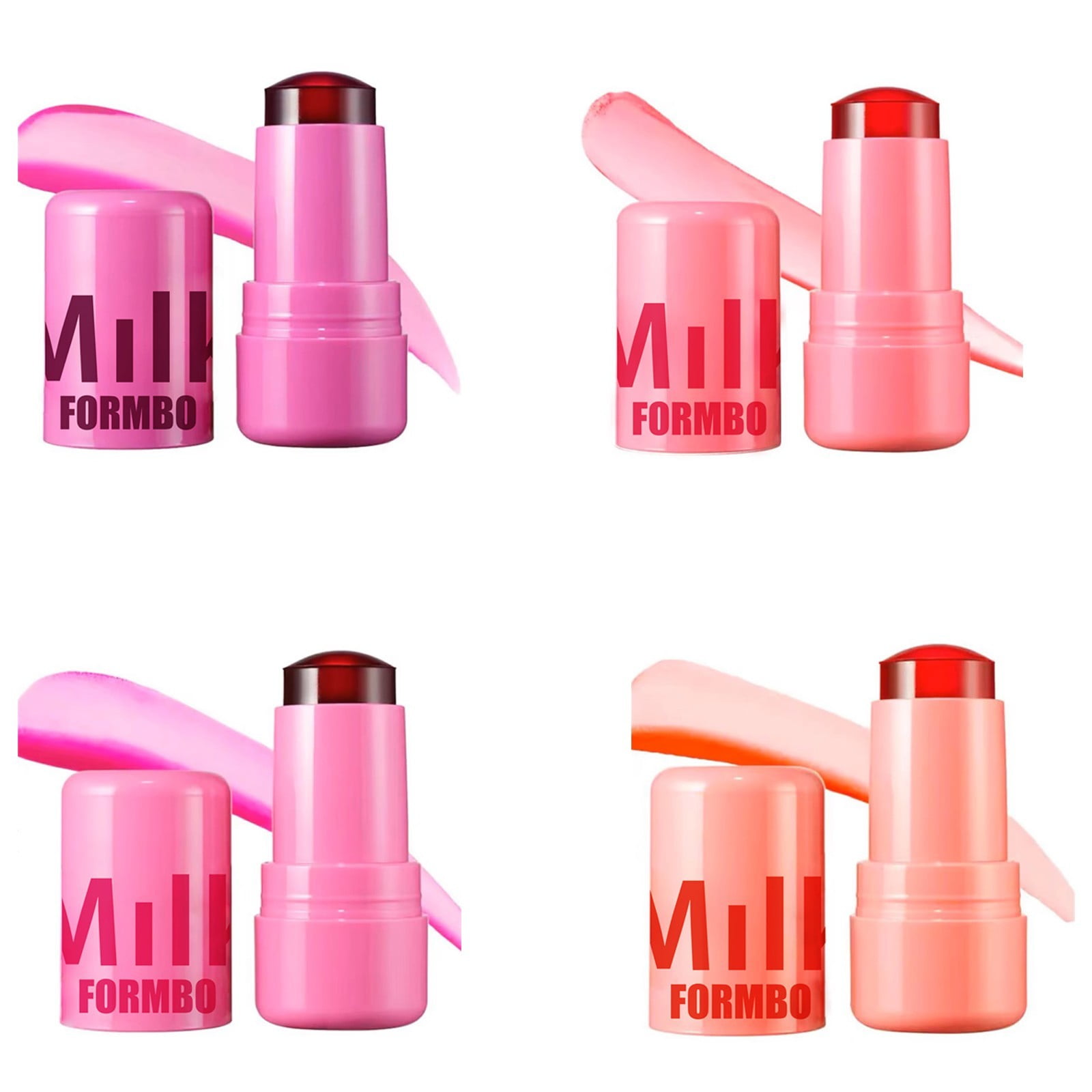 4PCS Jelly Tint Stick, Sheer Lip & Cheek Stain, Hydrating Water Jelly ...