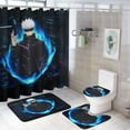 4PCS Jujutsu Kaisen Gojo Shower Curtain Sets Bathroom Sets with Shower ...