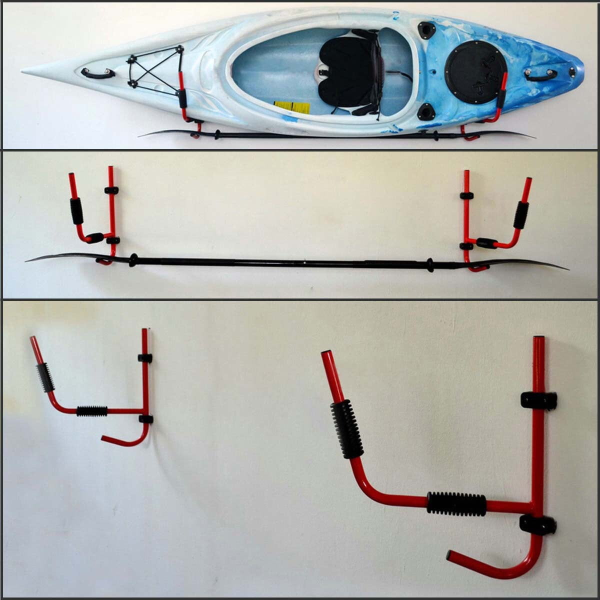 4PCS Kayak Storage Wall Mount Hanger Rack for Canoe Paddle Kayak ...