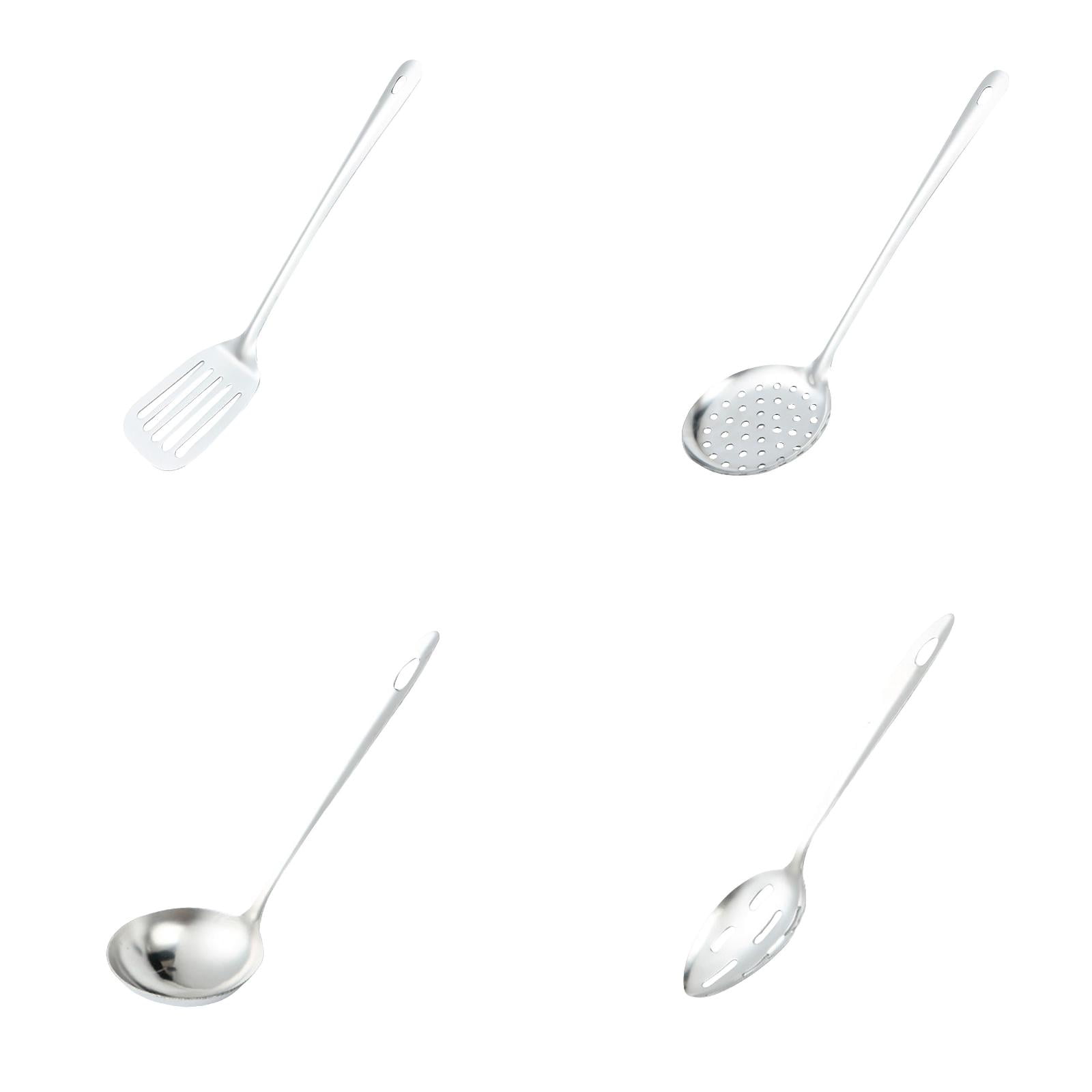 4PCS Kitchen Multi Kitchen Utensil Stainless Steel Cooking Round Tail ...
