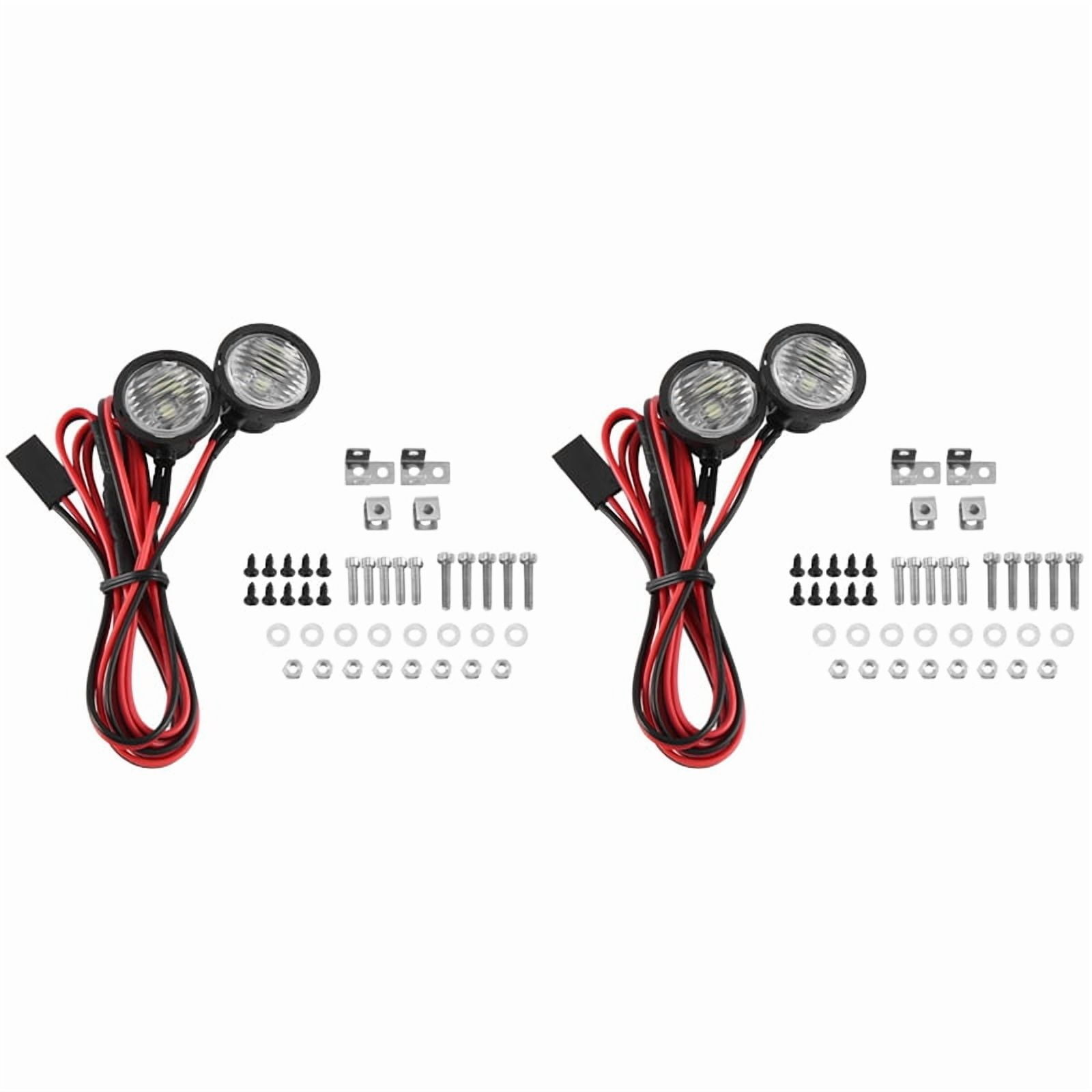 4PCS LED Lights Bright Headlights Spotlight for 1/10 RC Crawler Car ...