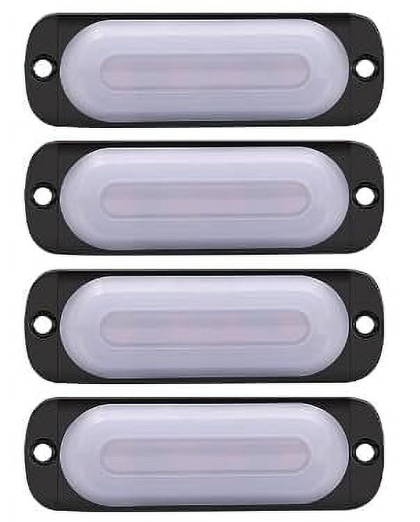 4PCS LED Strobe Lights IFF17 Amber/White,12V 24V LED Strobe Emergency Lights 4-LED Surface Mount ...