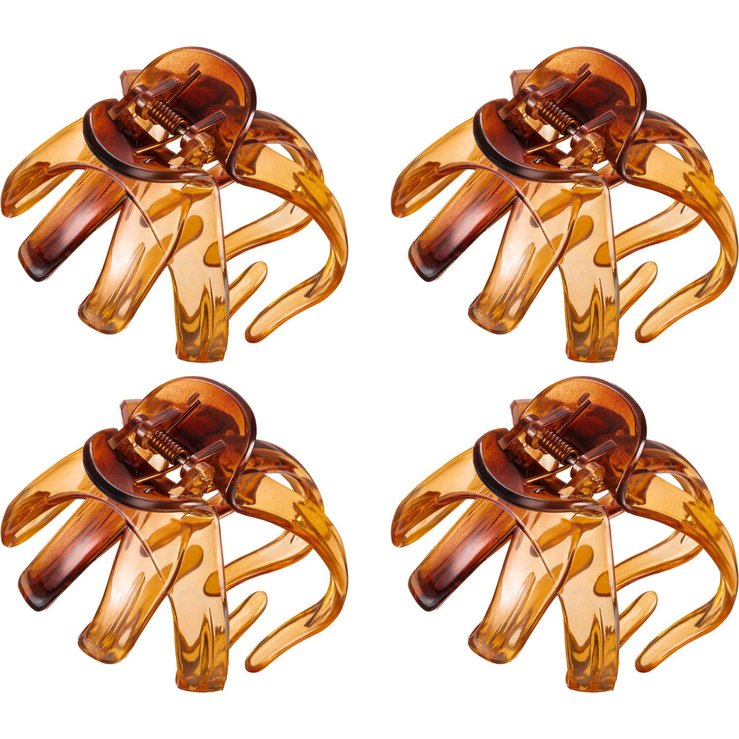 4PCS Large Hair Claw Clips, Octopus Spider Clips for Thick Hair, Girls ...