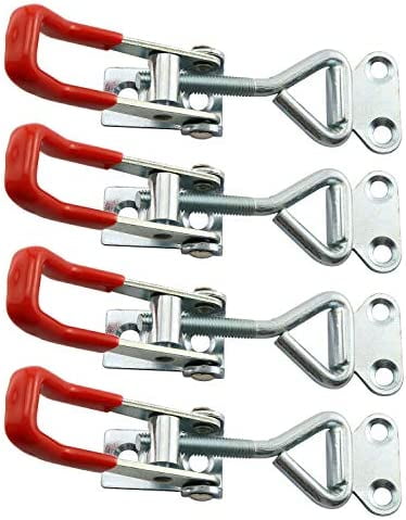 4PCS Latch Catch Cabinet Boxes Handle Toggle Lock Clamp Hasp Silver ...