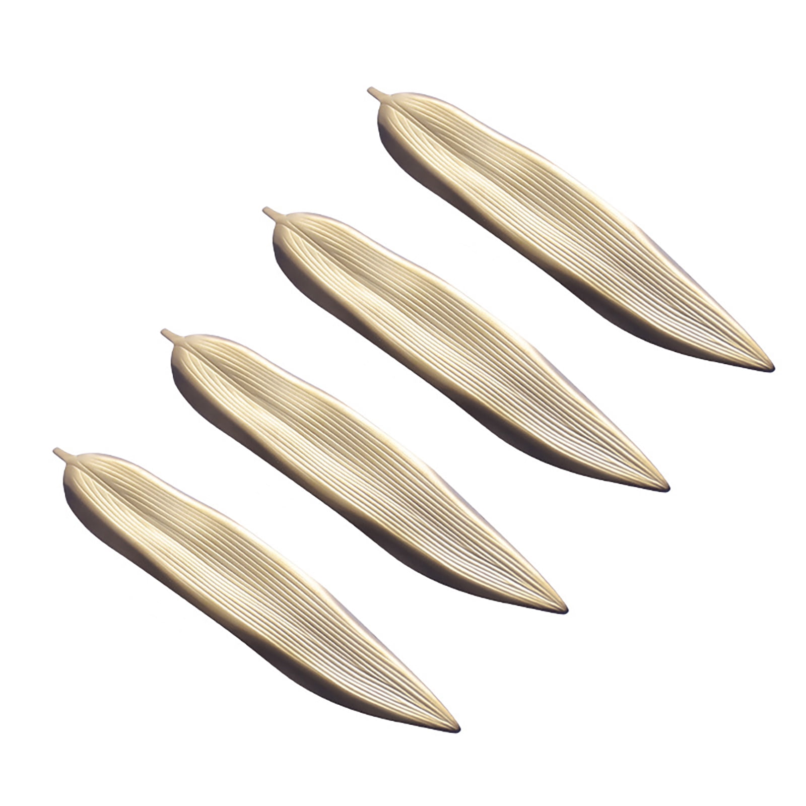 4PCS Leaf Shaped Chopstick Rest: 304 Stainless Steel Spoon Rest ...