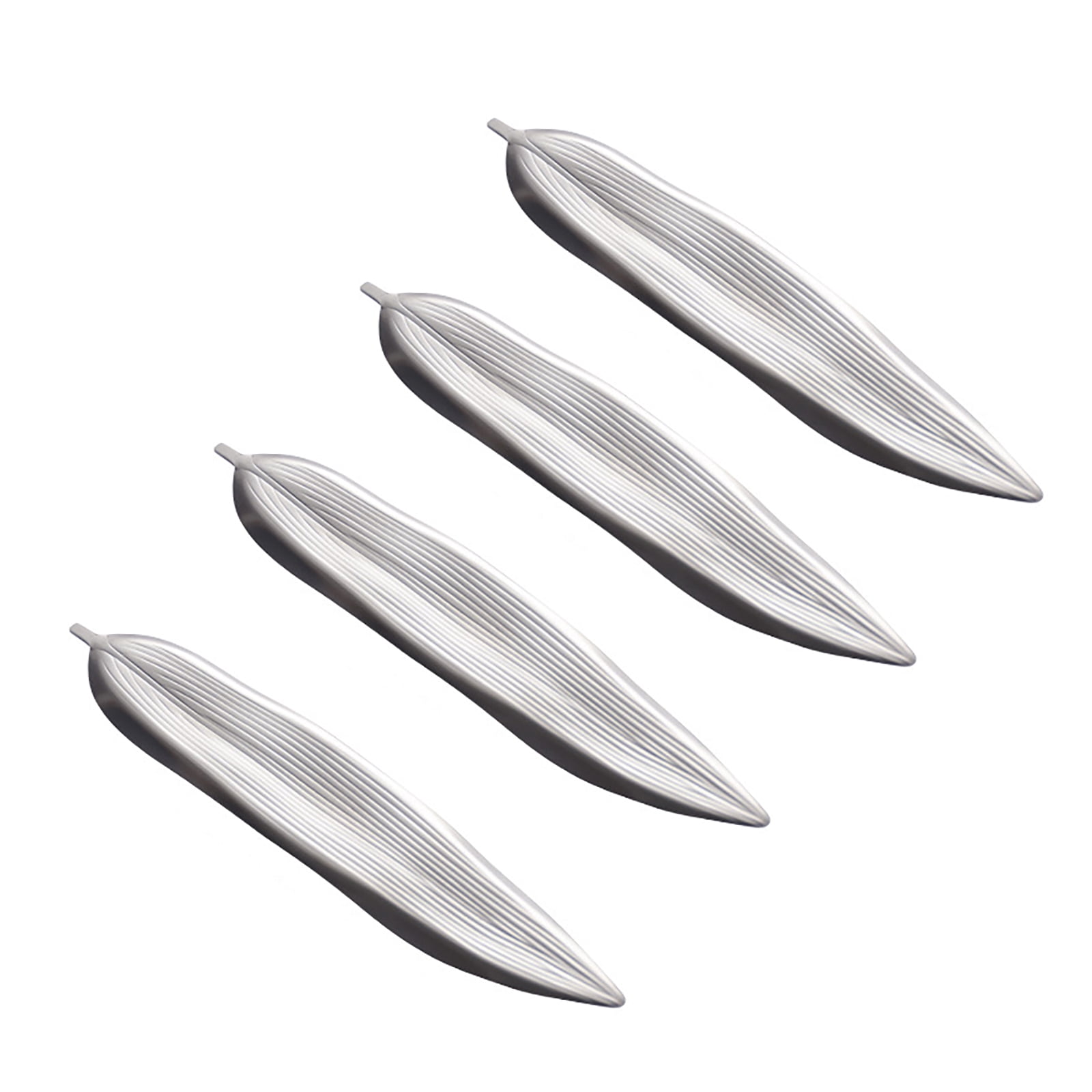 4PCS Leaf Shaped Chopstick Rest: 304 Stainless Steel Spoon Rest ...