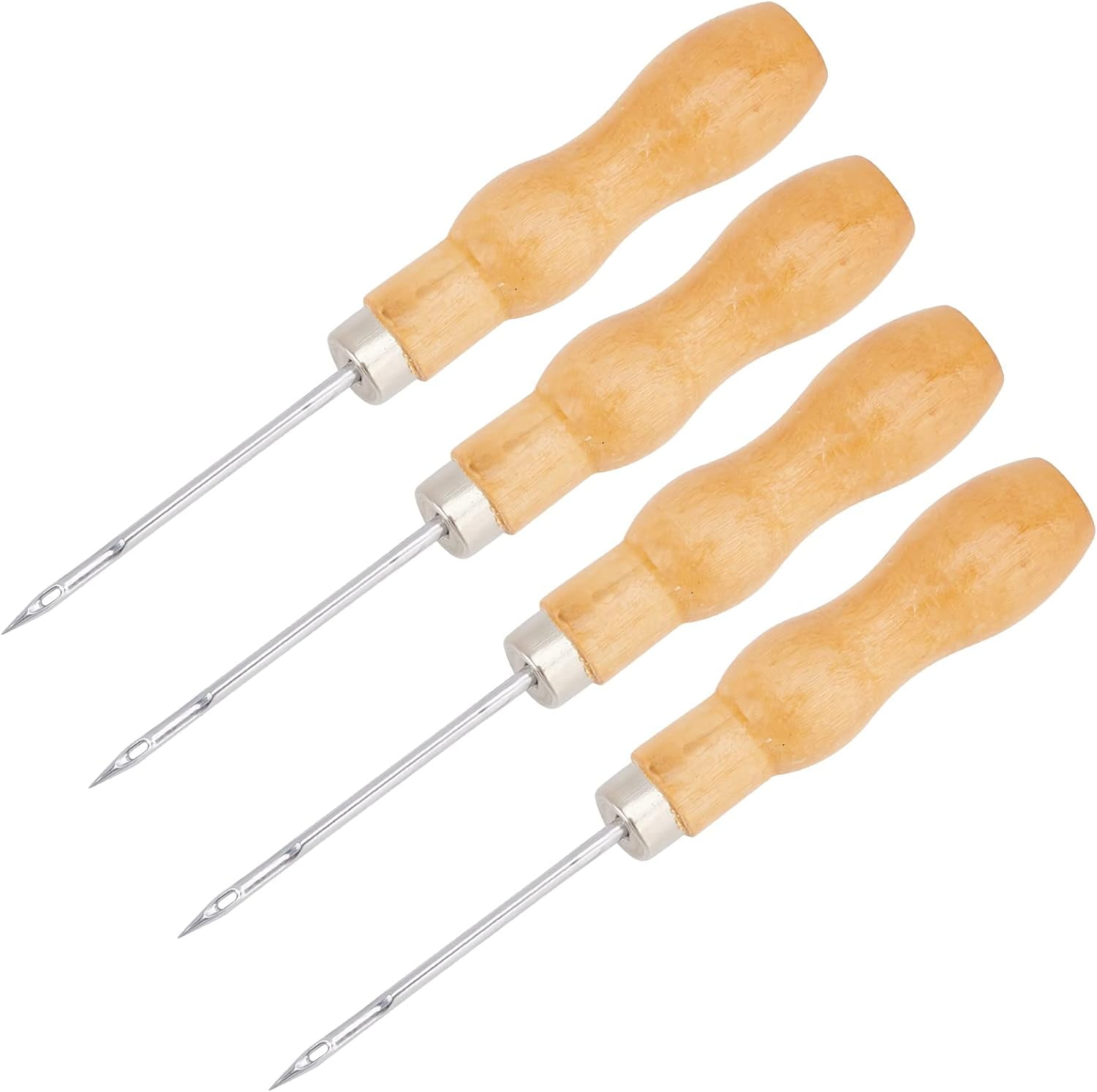 4PCS Leather Scratch Awl Hollow Stitching Awl Punching Tapered Canvas ...