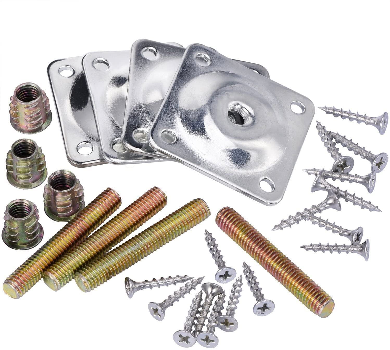 4PCS Leg Mounting Plates with Screws for Sofa Couches Tables Furniture ...