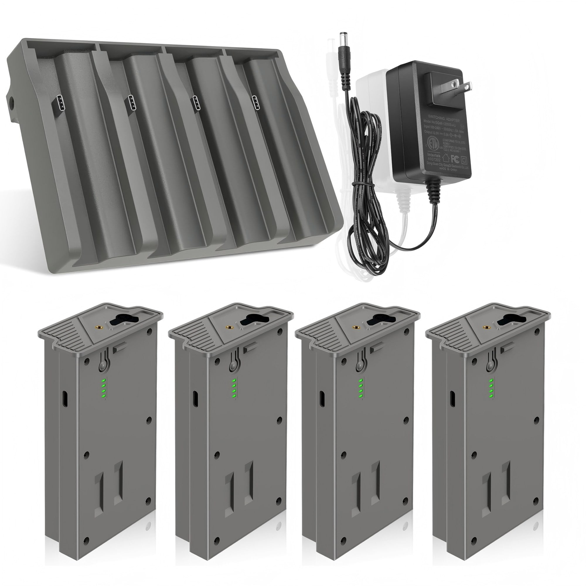4PCS Lithium Battery & 4 Port Charger for Reveal Cellular Trail Camera ...