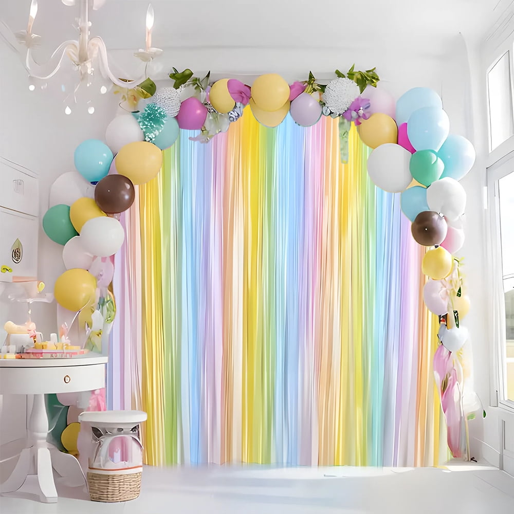 4PCS Macaron Gradient Metallic Backdrop - 1x2M Bulk Foil Tassel ...