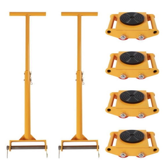 4PCS Machinery Movers Skate Dolly 6T 360° Rotation Heavy Duty Roller w ...