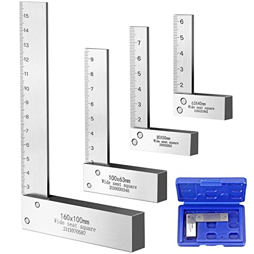 4PCS Machinist Square 2, 3, 4 and 6 inch Squares Combinations, 90 ...