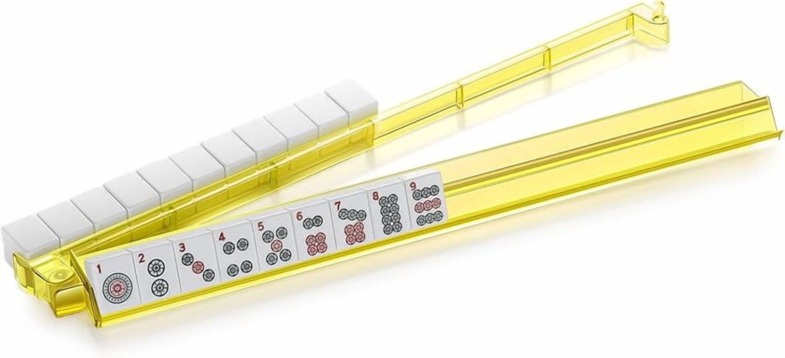 4PCS Mahjong Racks with Pushers,Clear Acrylic American Majiang Tile ...