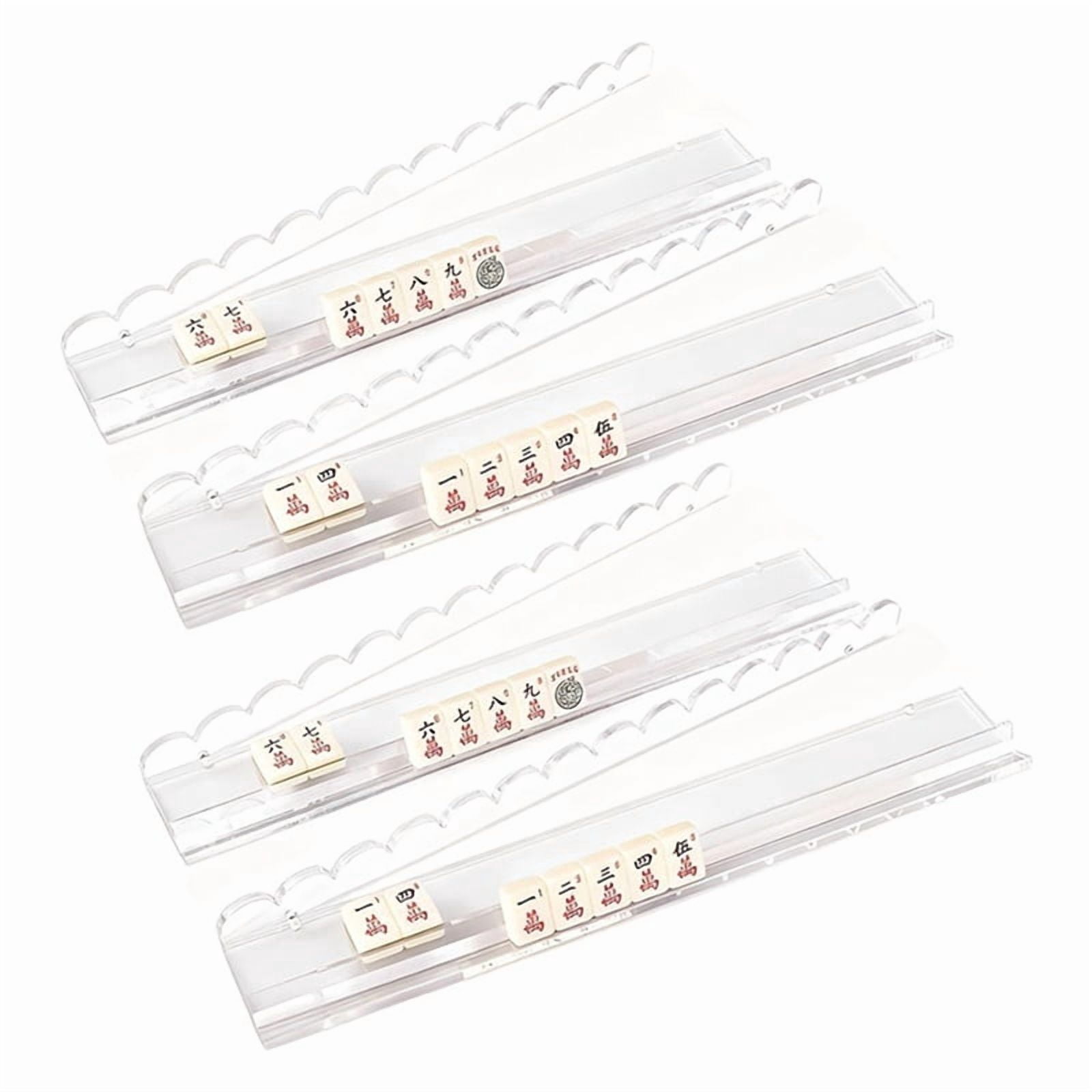 4PCS Mahjong Racks with Pushers, Upgraded American Mahjong Stand Set ...