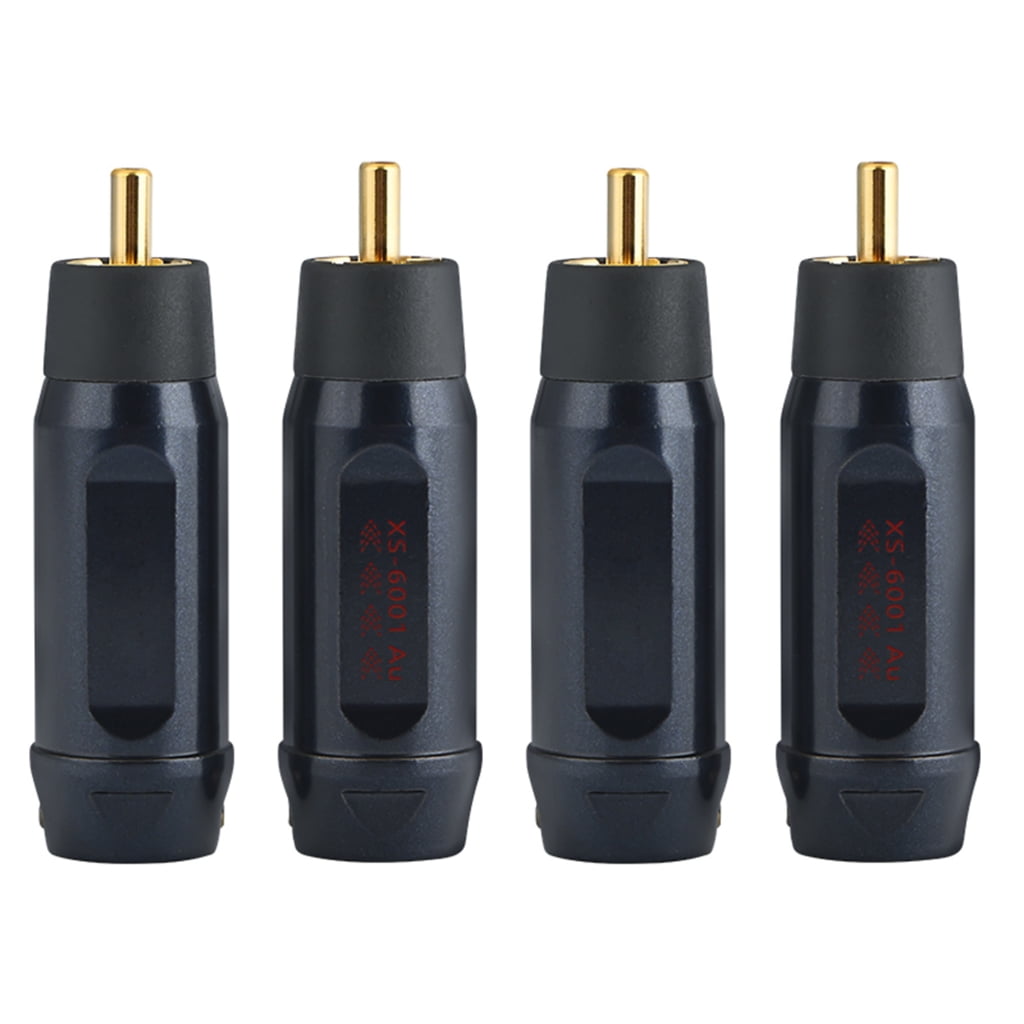 4PCS Male Auditory Plugs Soldering Connectors For DIY Speaker Projects ...