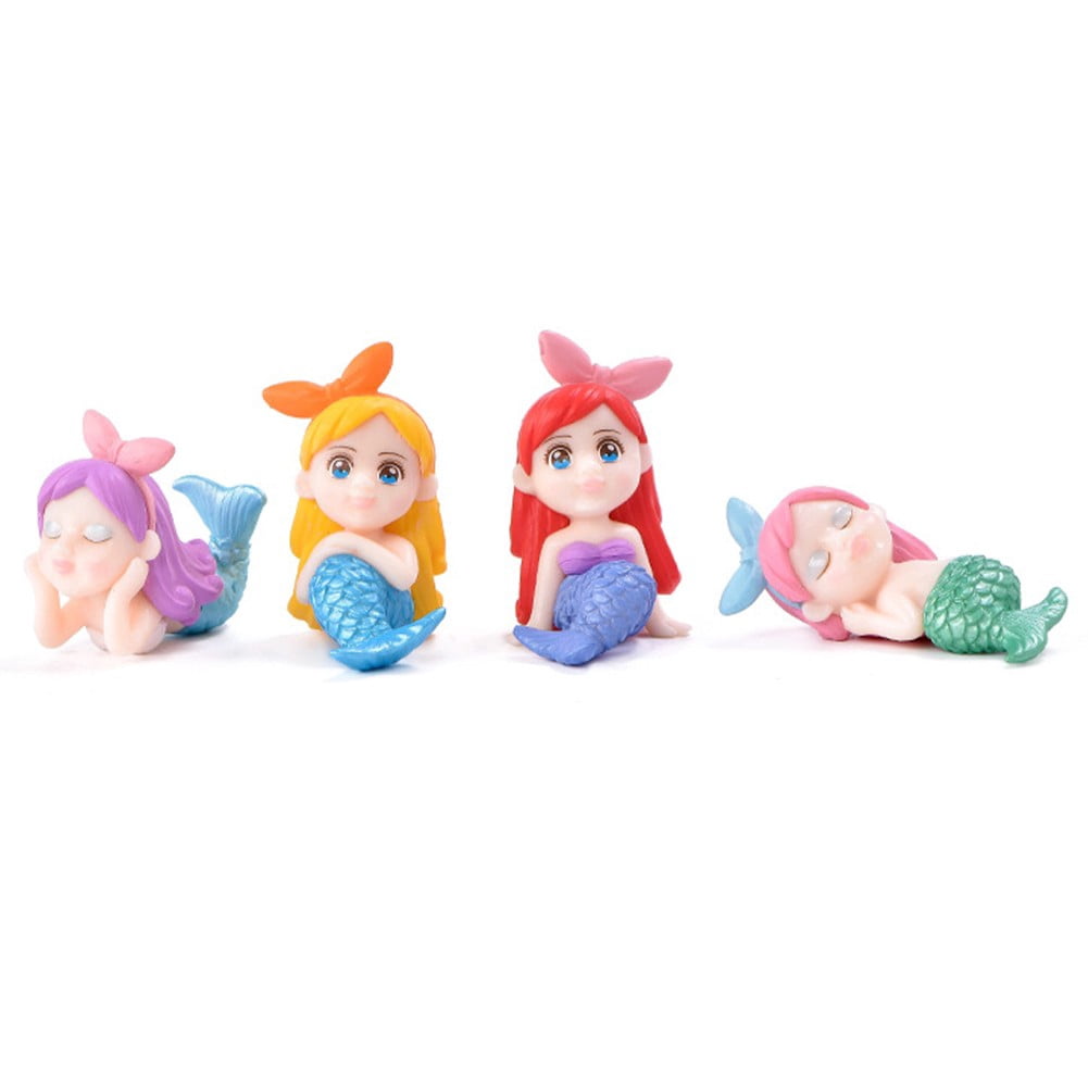 4PCS Mermaid Cartoon Cake Decor, Party Decor, Landscape Party ...