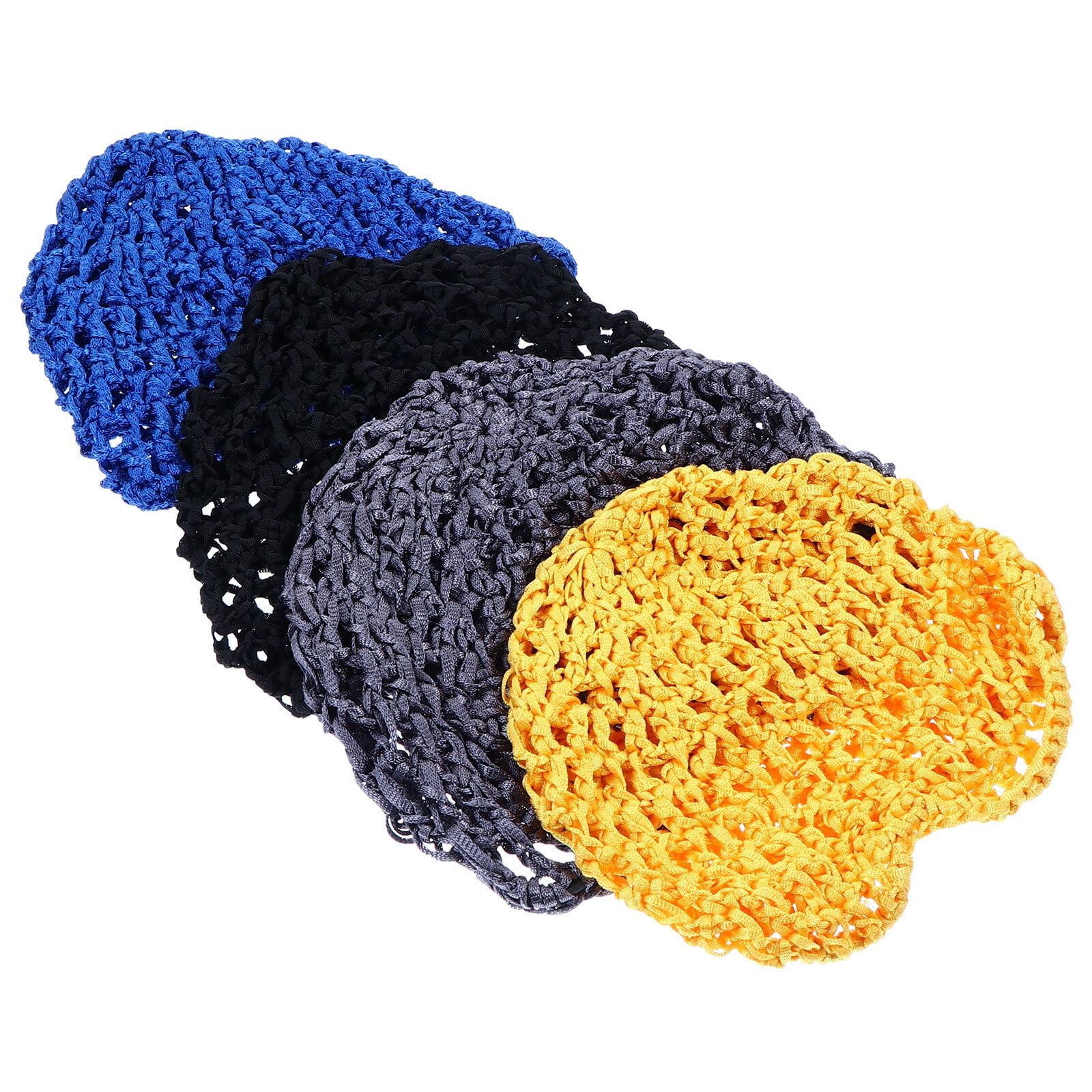 4PCS Mesh Crochet Hair Crocheted Hairnet Soft Crocheted Hairnet ...