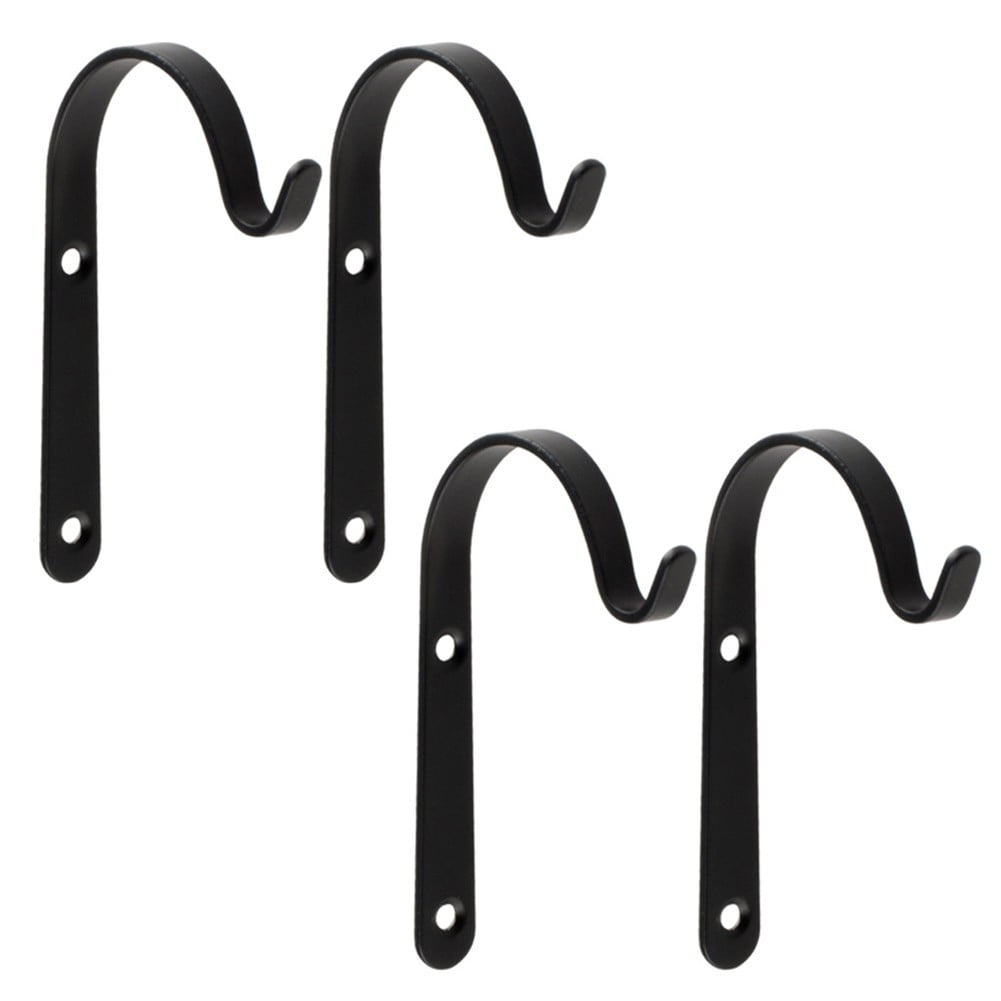 4Pcs Metal Hanging Plant Bracket Curved Hook For Flower Pot Bird Feeder ...