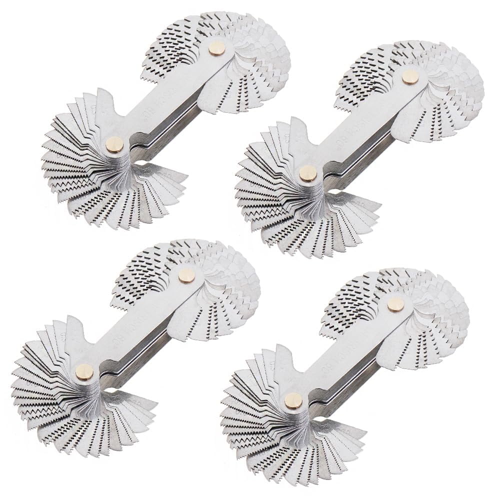 4PCS Metric & Imperial & US Screw Gauge SAE Whitworth 55 Degree ...
