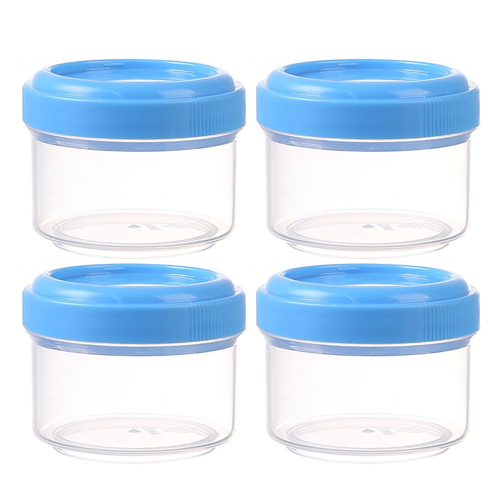 4PCS Mini Clear Plastic Jars, 35ml Leakproof Airtight Containers, Round ...
