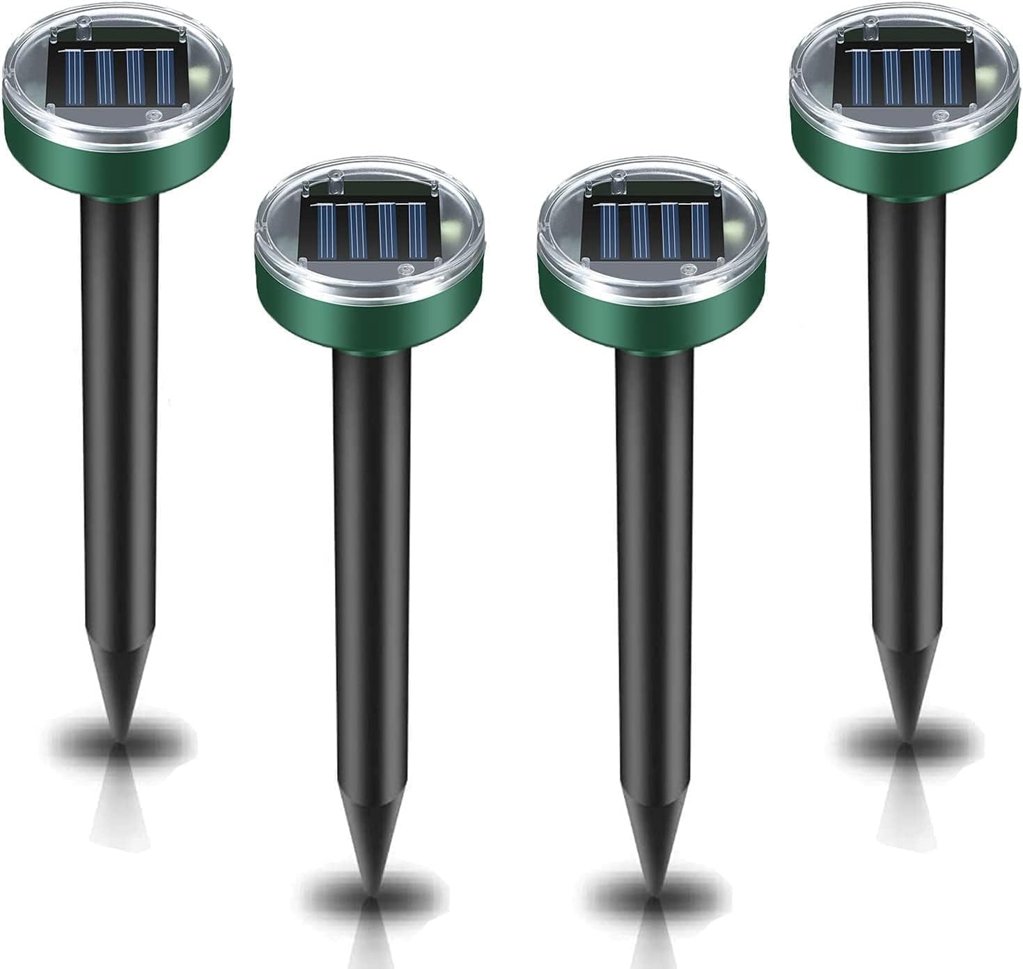 4PCS Mole Repellent Solar Powered, Ultrasonic Mole Repellent Solar ...