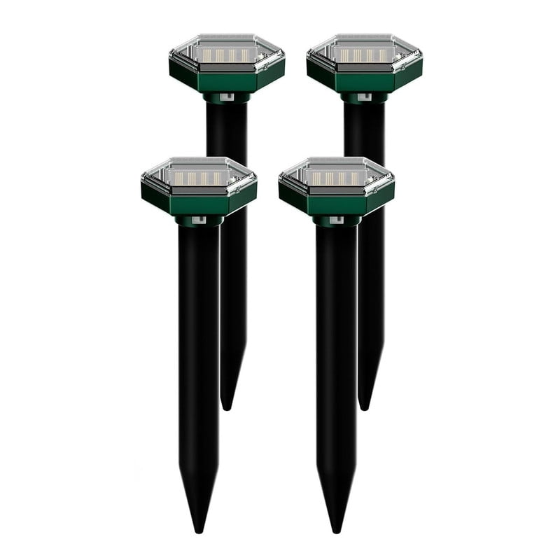 4PCS Mole Repellent, Ultrasonic Mole Repellent Gopher Repellent, for ...