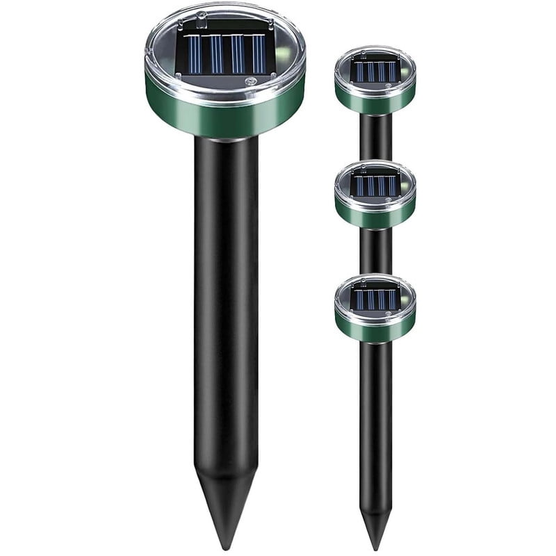 4PCS Mole Repellent, Ultrasonic Mole Repellent Gopher Repellent, for ...