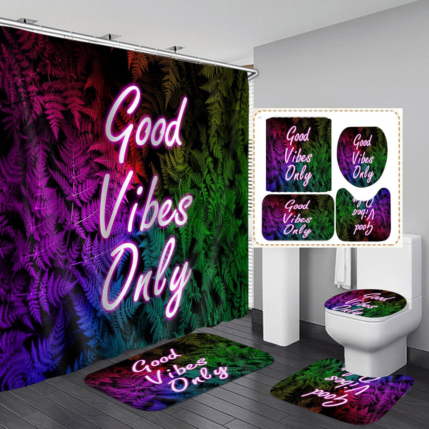4PCS Money Shower Curtain Set, Hundred US Dollar Bills Cash Banknote ...