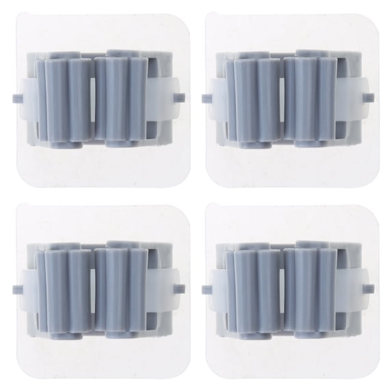 4PCS Mop Broom Holder Wall Mounted Broom Clip Mop Grippers Self ...