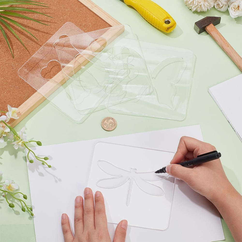 4PCS Motion Quilting Ruler and Templates Dog Paw Acrylic Quilting ...