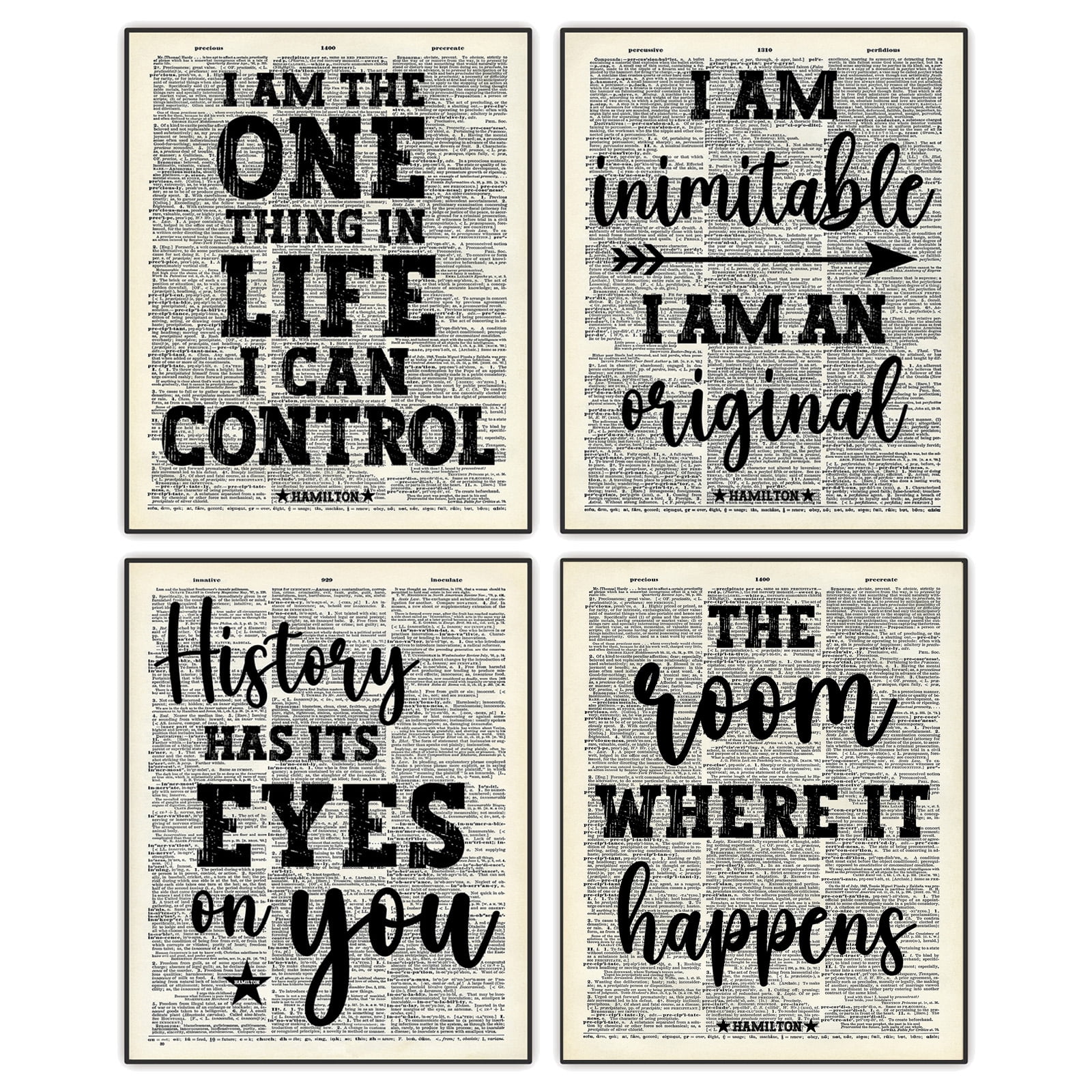 4PCS Motivational Quotes Print Set - Gift for Lin-Manuel Miranda ...