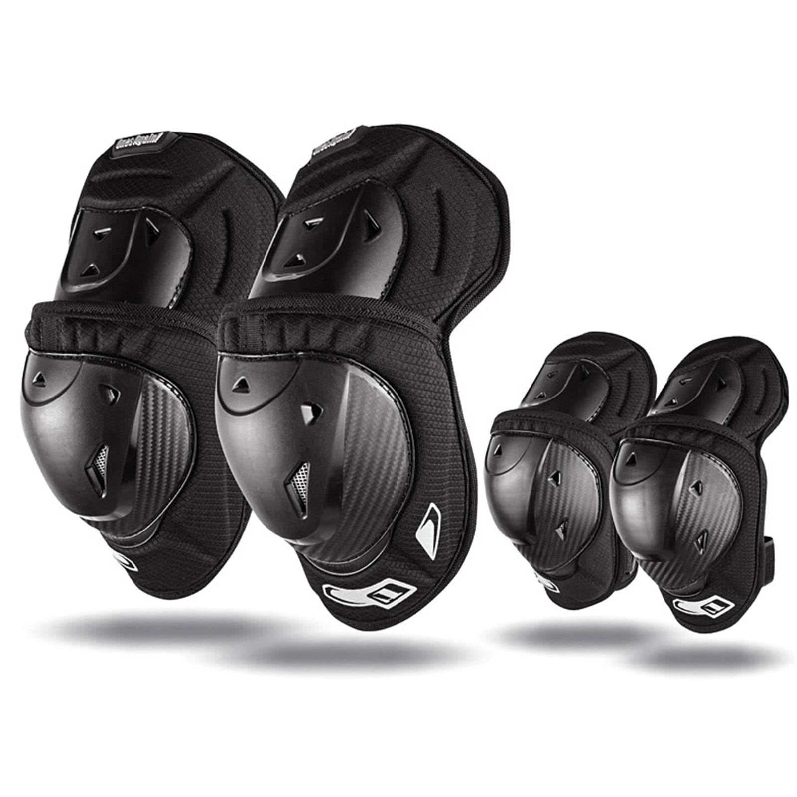 4PCS Motorcycle Knee Elbow Pads Protection Motocross Racing Knee Shin Guards Protective Gear ...