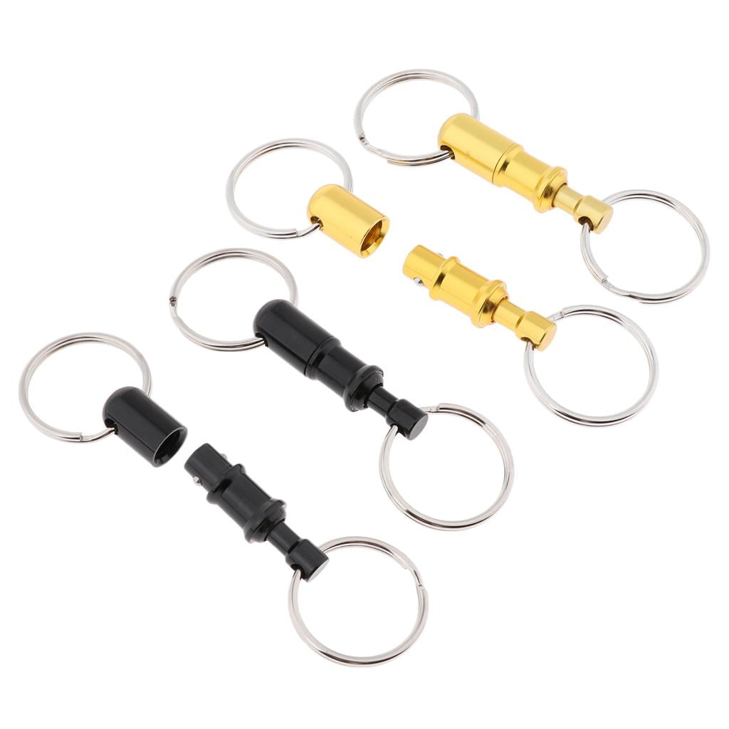 4PCS Multipurpose Detachable Pull Apart Quick Release Keychain Dual Key ...
