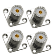 4PCS N-Type Male Plug to SO-239 UHF Female Jack RF Adapter Barrel ...