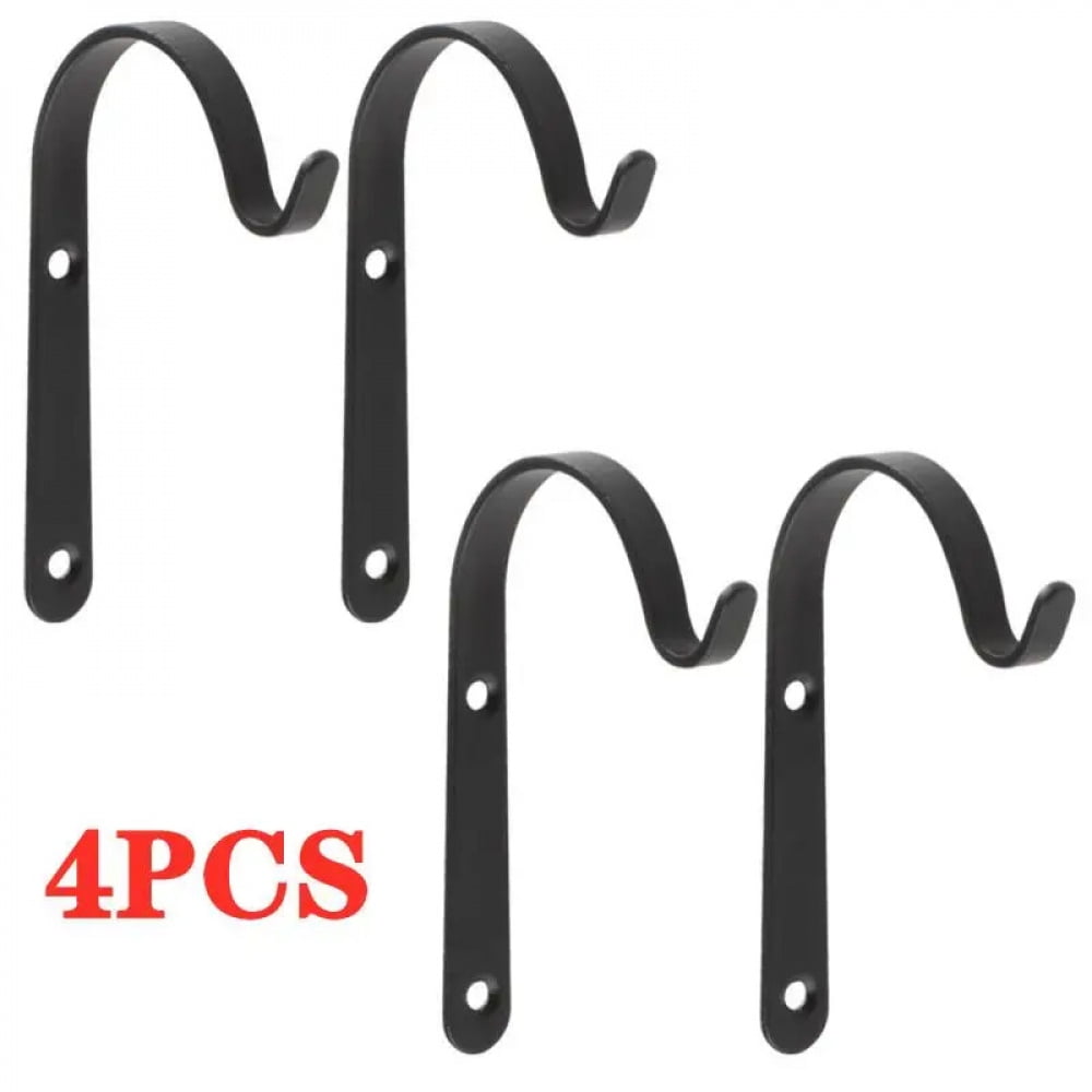 4PCS Nordic Style Bending S Shape Wall Hanging Flower Pot Support Iron ...