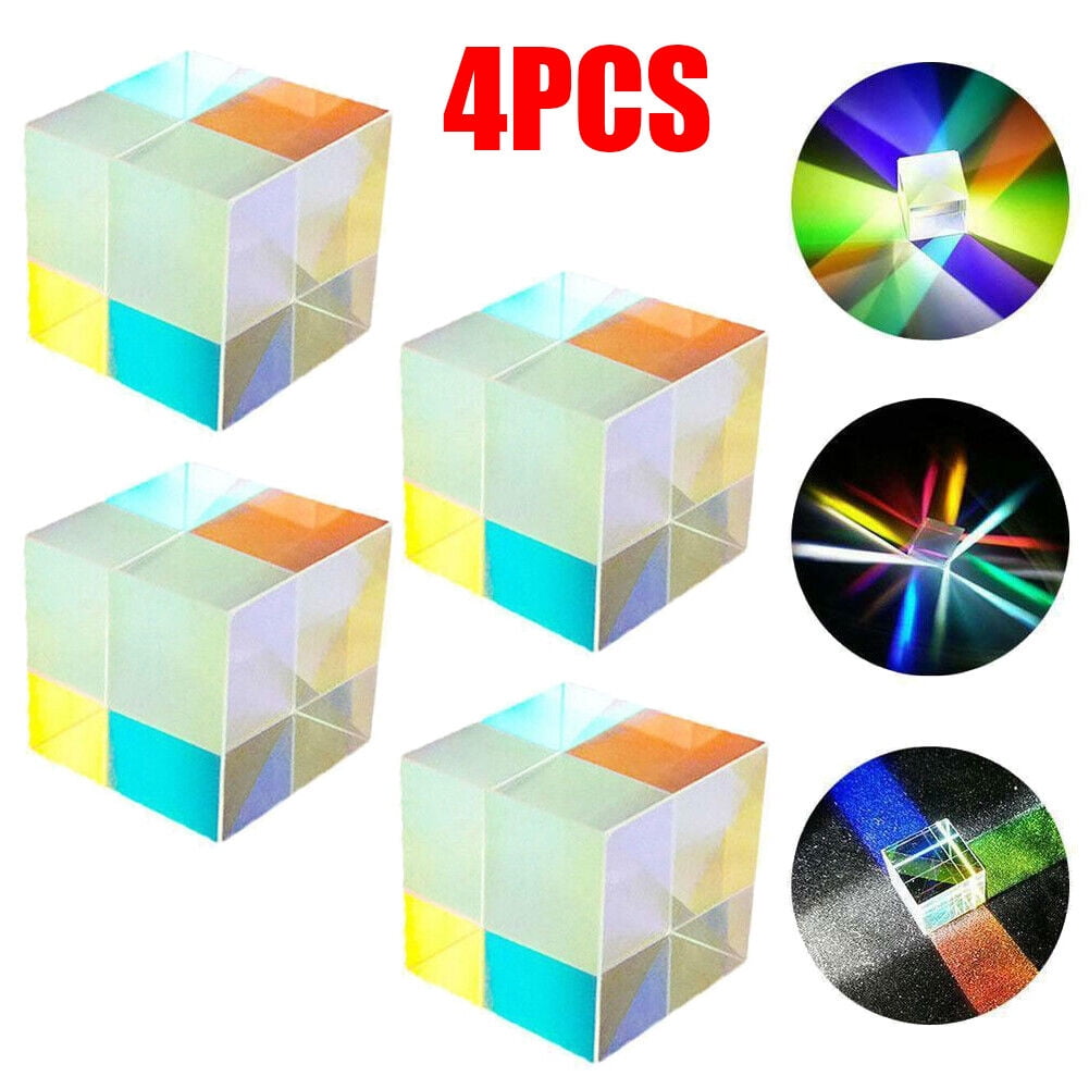 4PCS Optical Glass X-cube Dichroic Cube Prism RGB Combiner Splitter ...
