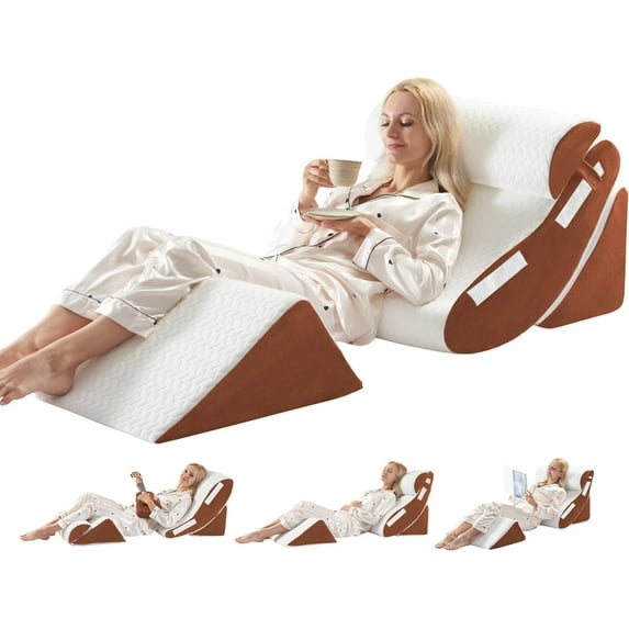 4PCS Orthopedic Bed Wedge Pillow Set for Sleeping, Post Surgery Foam ...