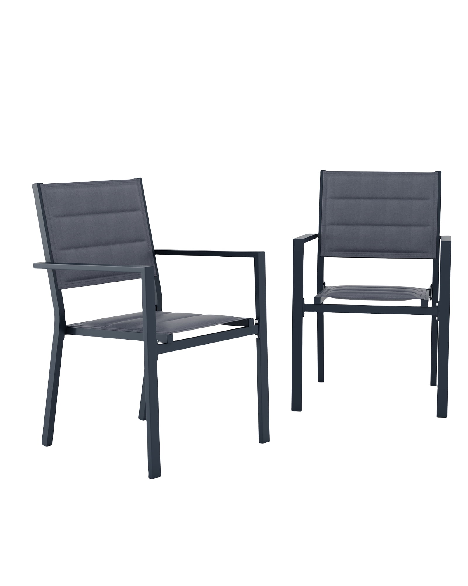 4PCS Outdoor Dining Chairs Set, Durable Heavy-Duty Textile Backrest ...