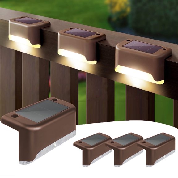 "OCEST Solar Post Cap Lights, 2 Pack, Outdoor LED Fence Deck Lights ...