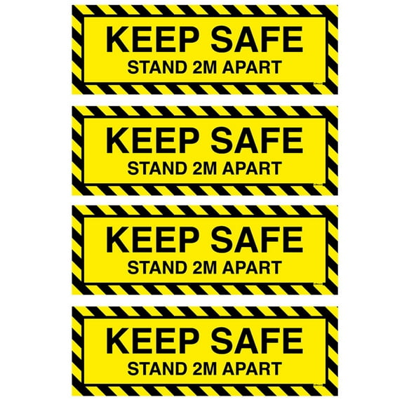 4PCS PVC Caution Warning Stickers Decal for Elevator Office Door ...