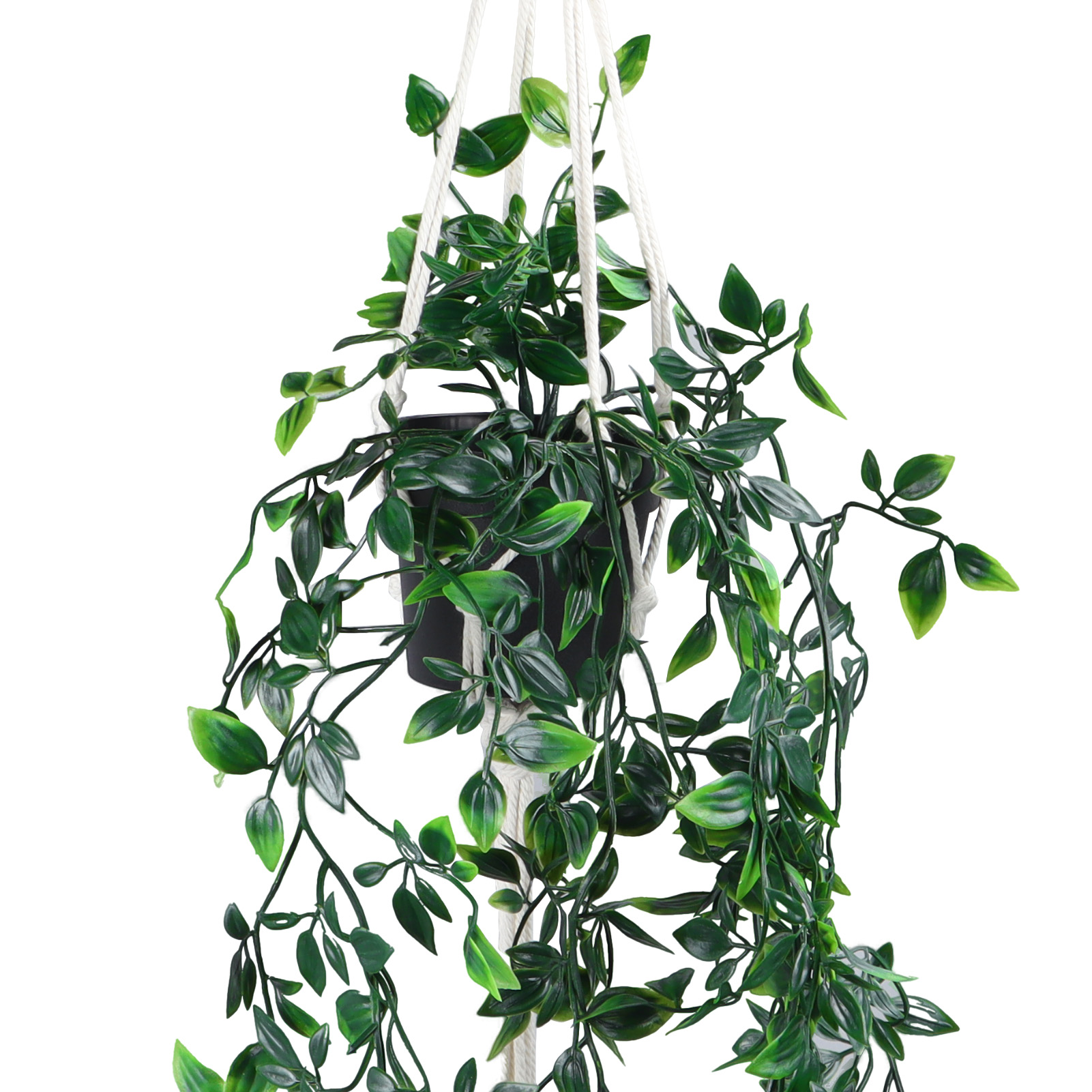 BambooMN Ceramic Succulent Pots - 4 Pots - Bucket Shape - with Rope ...