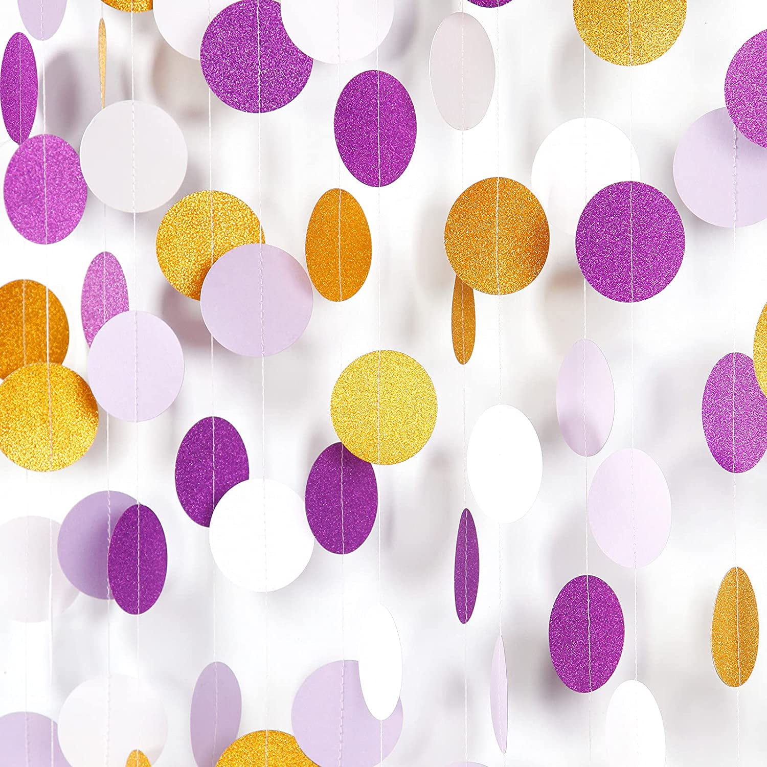 4PCS Paper Garland - 52ft Glitter Hanging Streamer Banner,Graduation ...