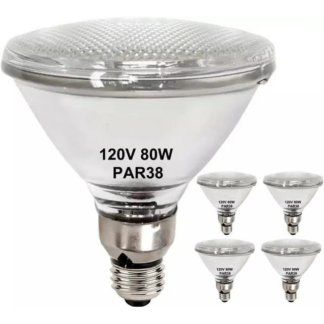 4PCS Par38 Halogen 80W 120V Dimmable, Long Lifespan E26 Par38 Light ...